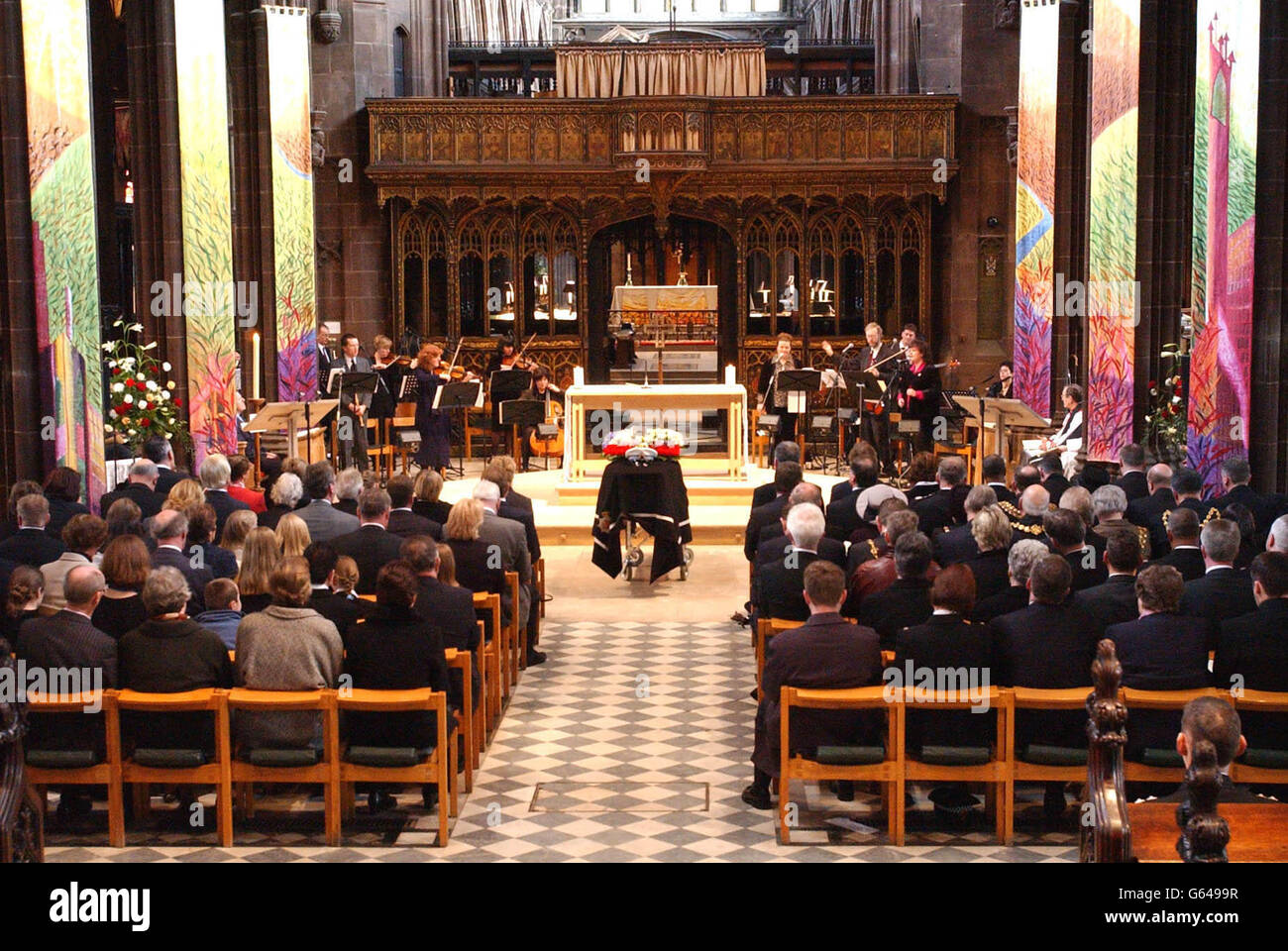 The funeral service of Detective Constable Stephen Oake at Manchester ...