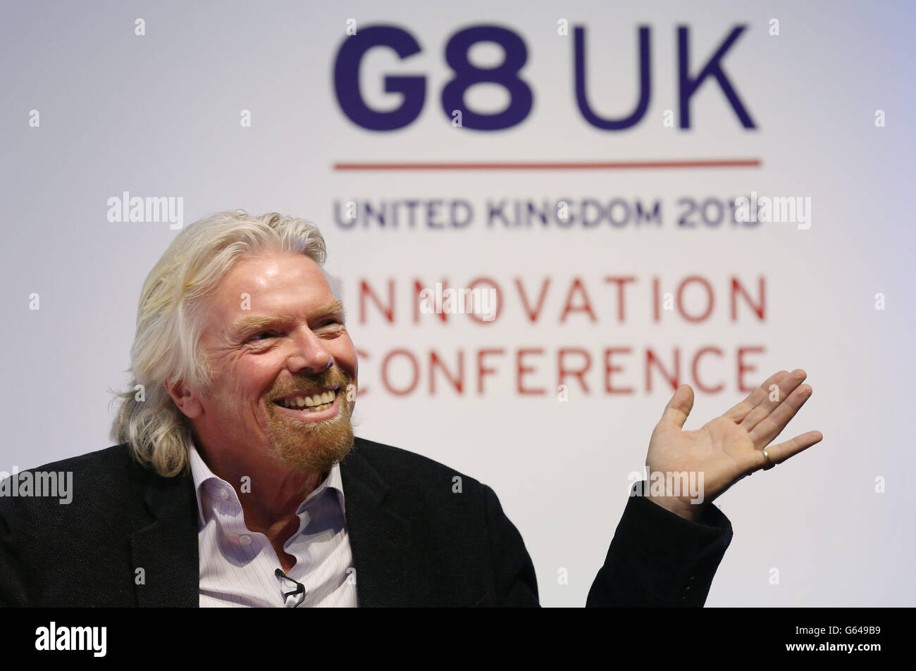 Sir Richard Branson, Founder and Chairman of the Virgin Group talks to ...