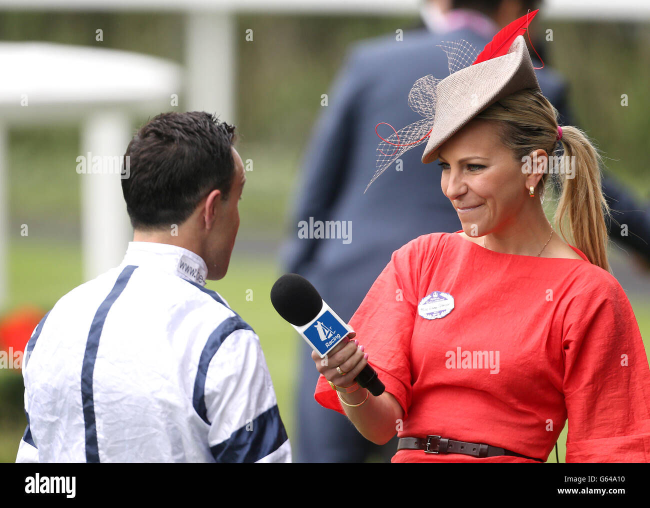 Channel four racing presenter emma spencer interviews daryl holland hi ...