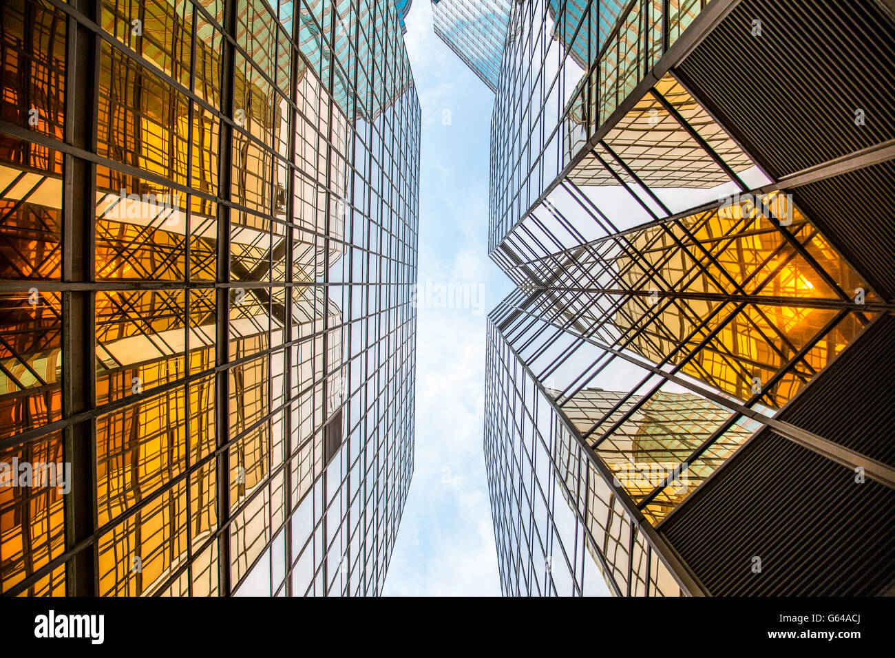 Modern Commercial Building in Golden Color Stock Photo - Alamy