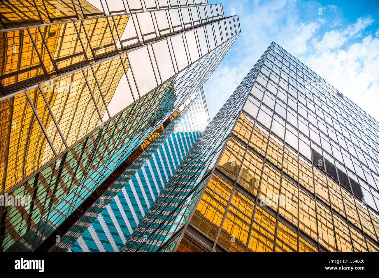 Modern Commercial Building in Golden Color Stock Photo - Alamy