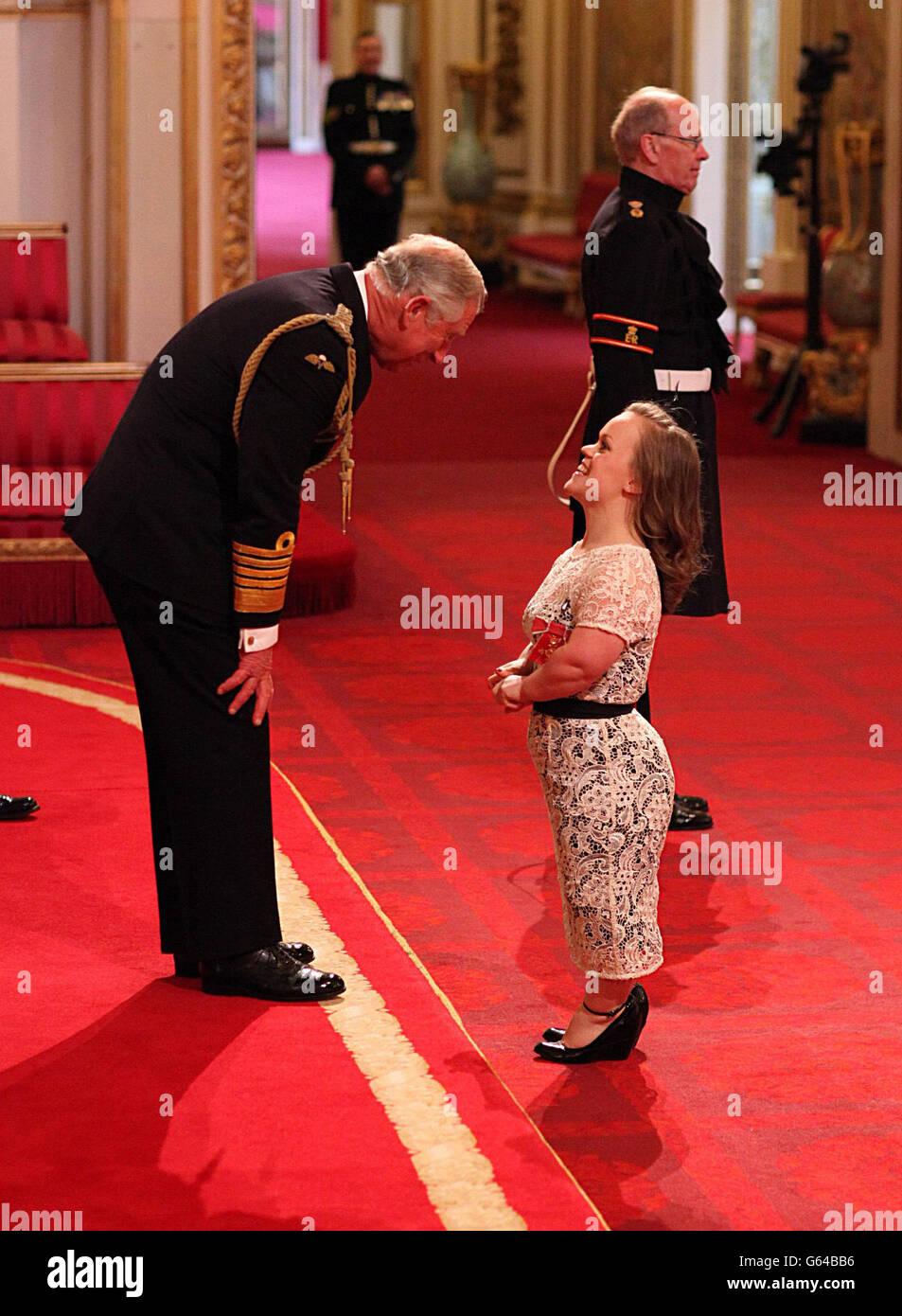 Paralympic swimmer Ellie Simmonds receives her Officer of the British ...