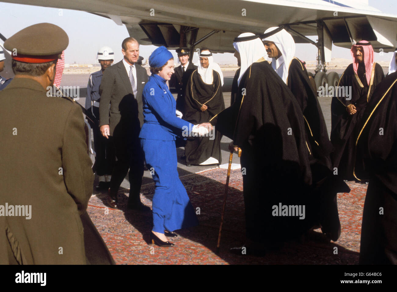 Royalty - Queen Elizabeth II Tour of the Middle East - Riyadh Airport ...