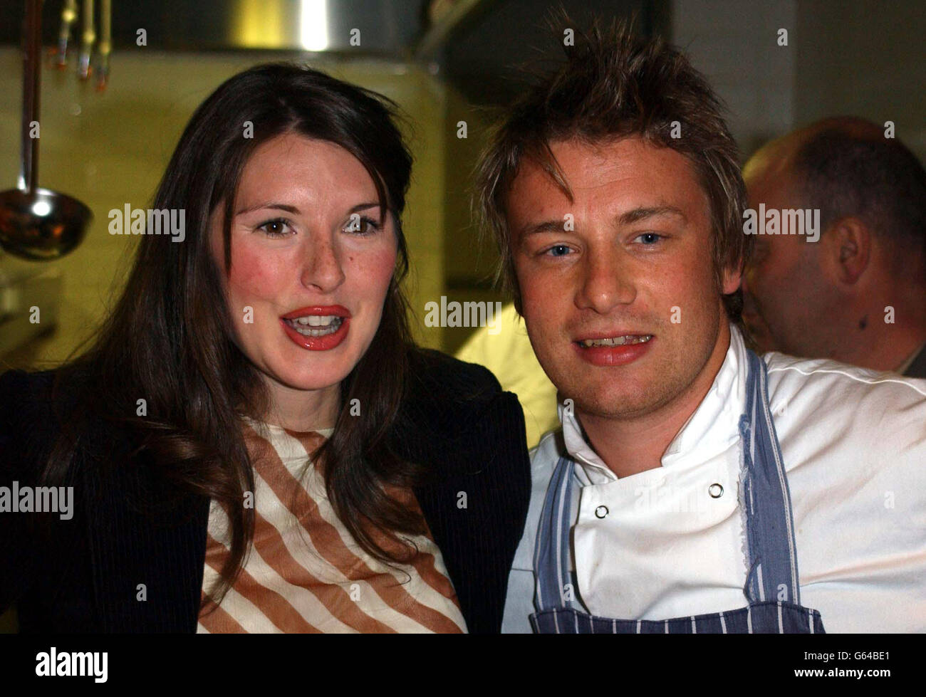 Chef Jamie Oliver and his wife Jools at the launch of his new ...