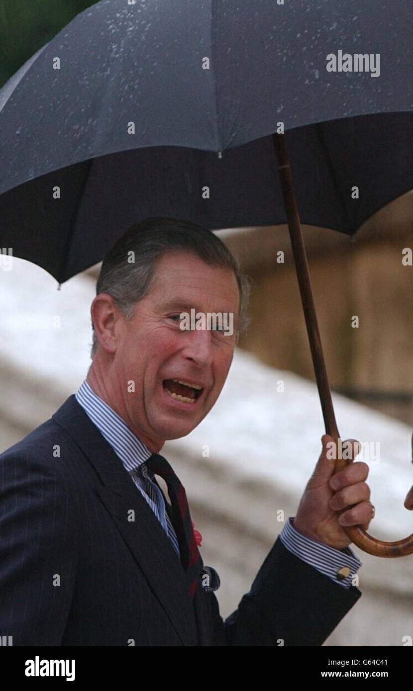 The Prince of Wales descends the Spanish Steps in central Rome, Italy ...
