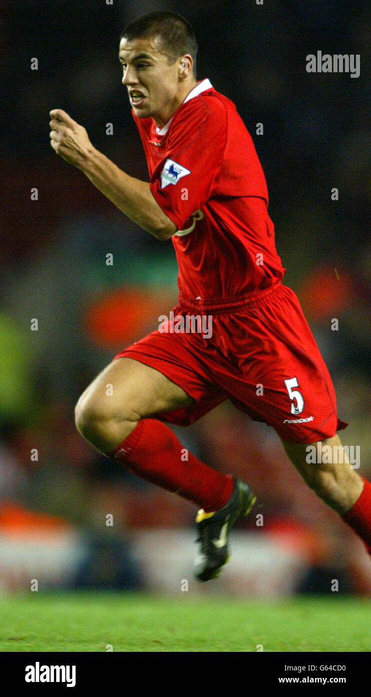Liverpool stiker Milan Baros in action during their Worthington Cup 3rd ...