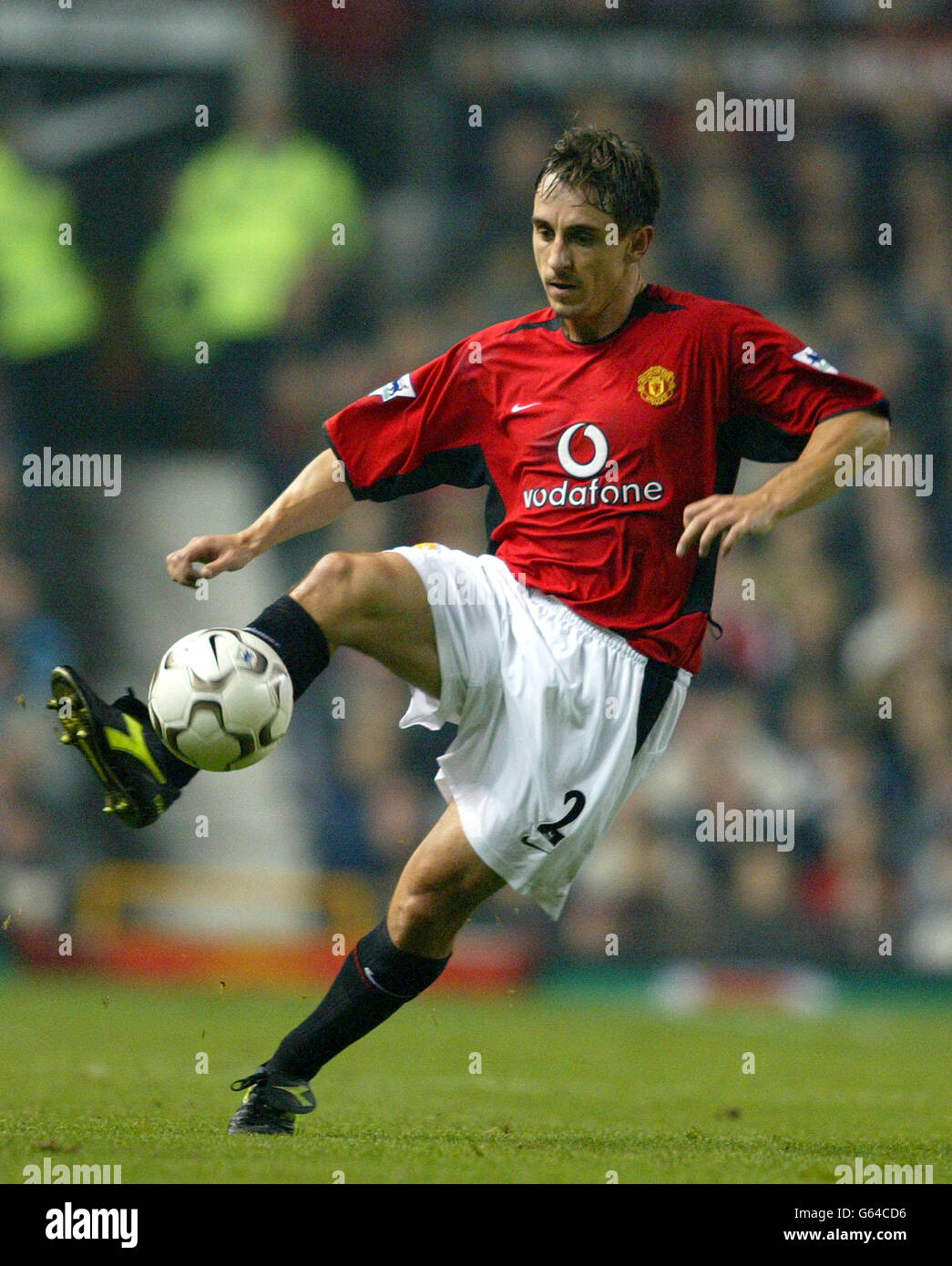 Manchester United defender Gary Neville during the FA Barclaycard ...