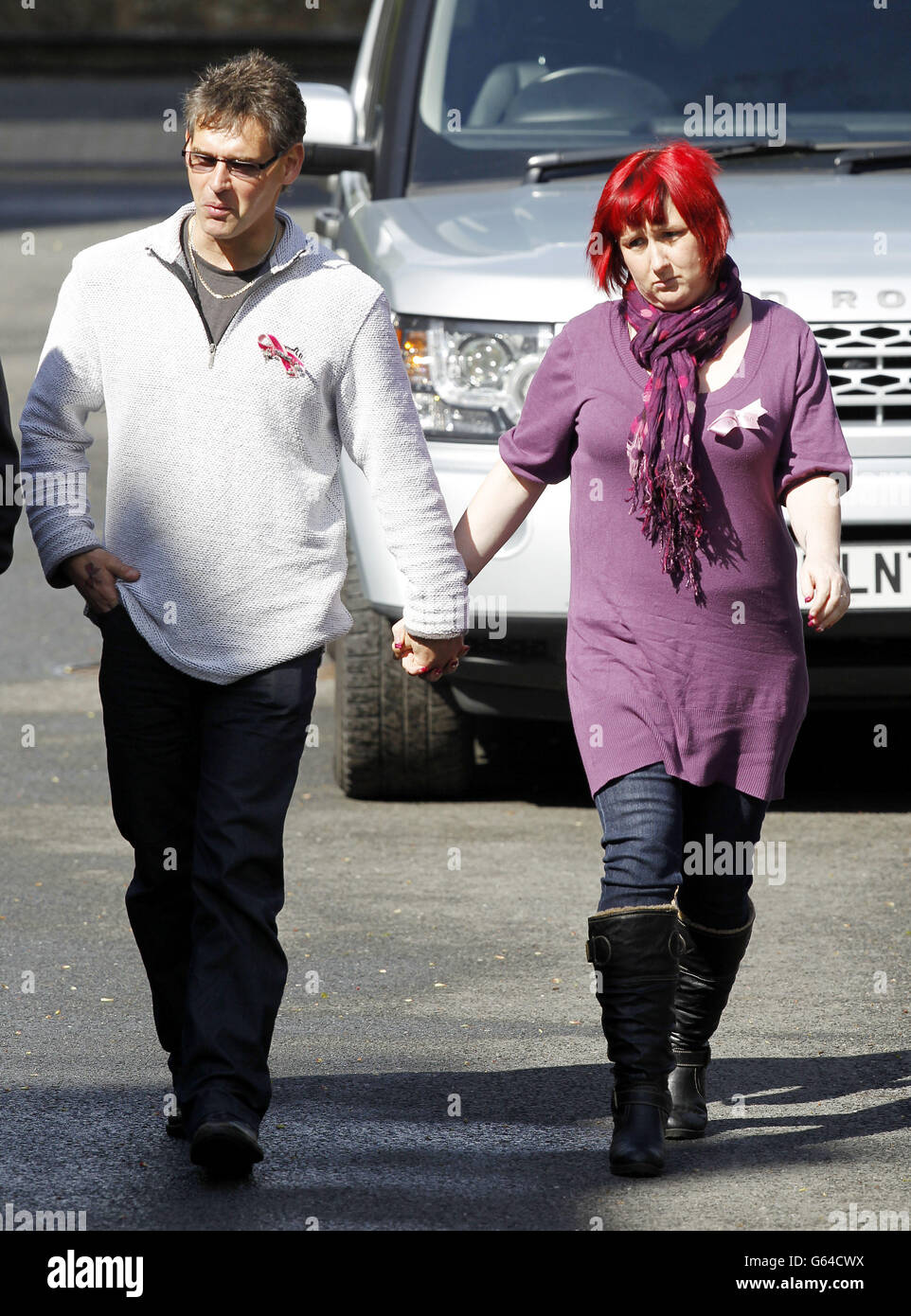Coral and Paul Jones, the parents of April Jones arrive at Mold Crown ...