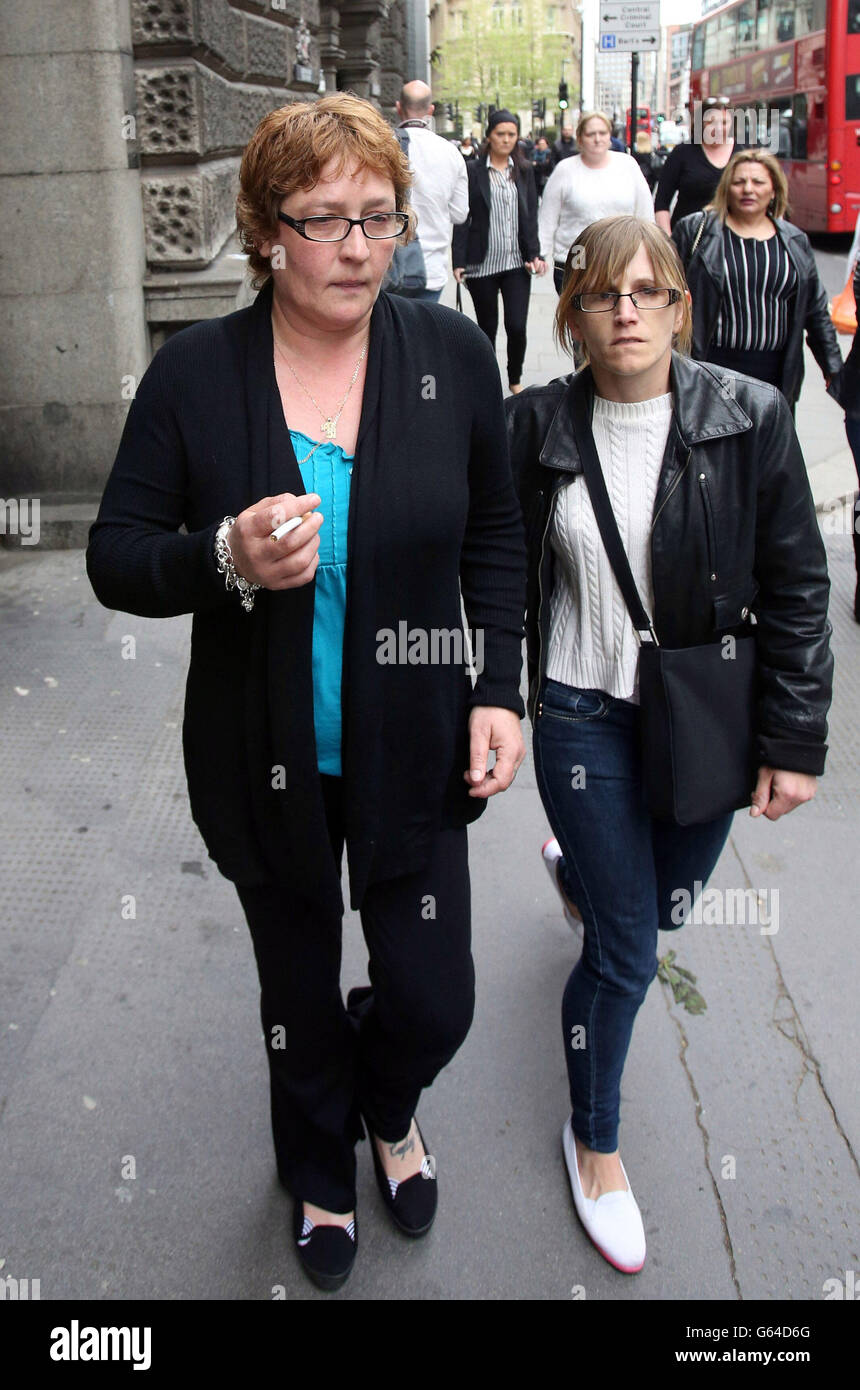 Christine Bicknell (left) the grandmother of Tia Sharp with an unnamed ...