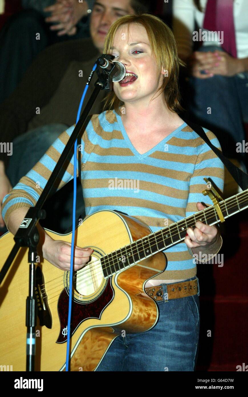 Remaining Fame Academy student Sinead Quinn, performing at Brent Cross ...