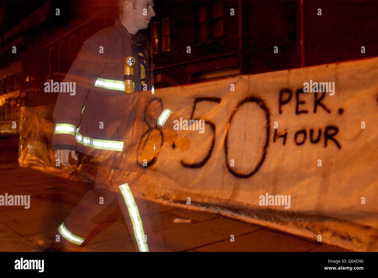 Firemen go on Strike Stock Photo - Alamy