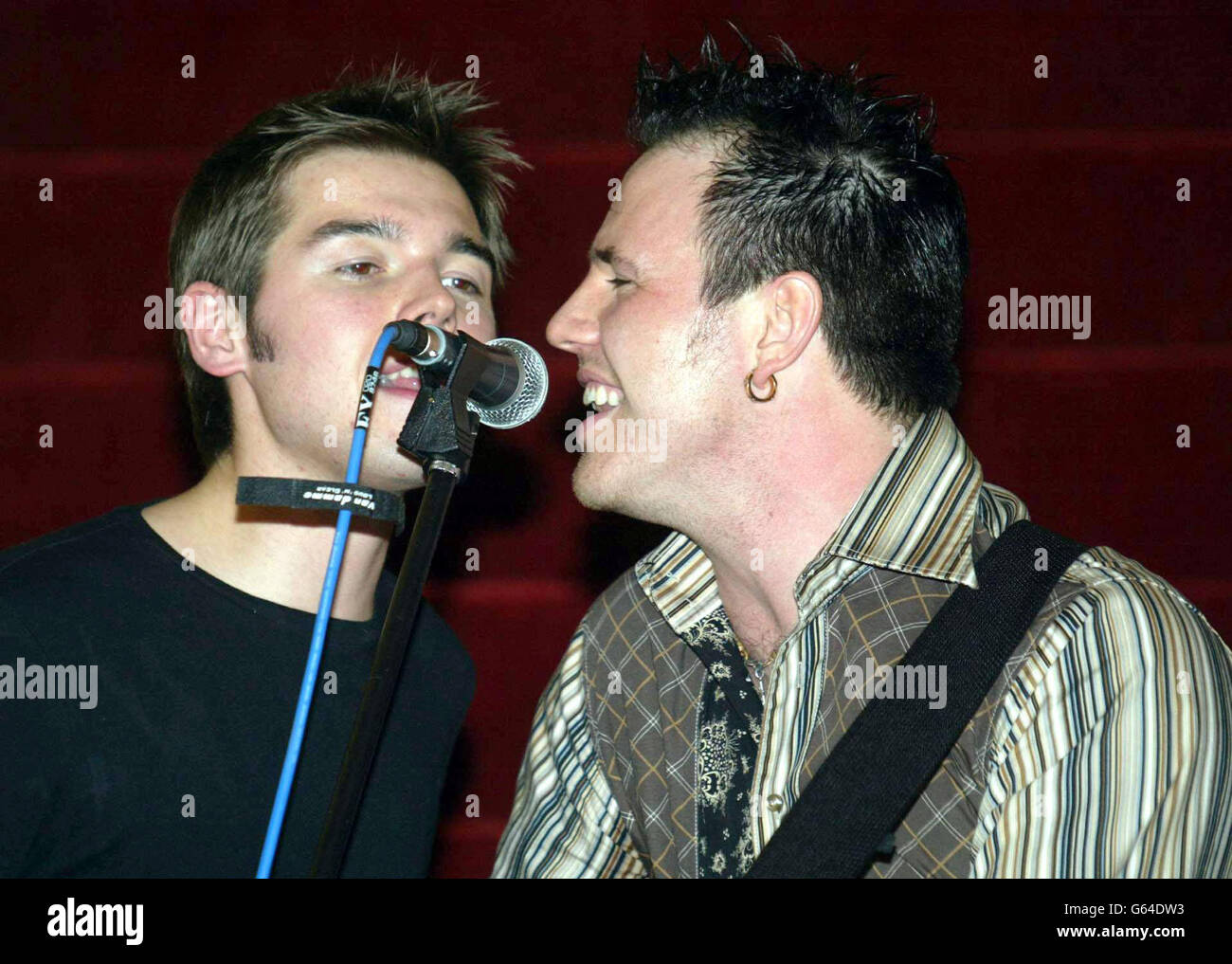 Remaining fame academy students david sneddon and nigel wilson hi-res ...