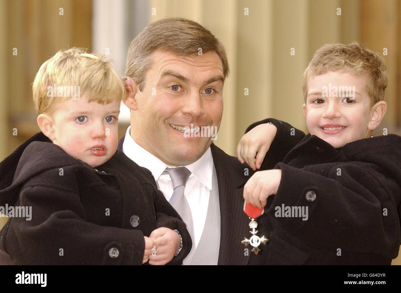 Jason Leonard, the Harlequins and England Rugby prop, proudly holds his ...