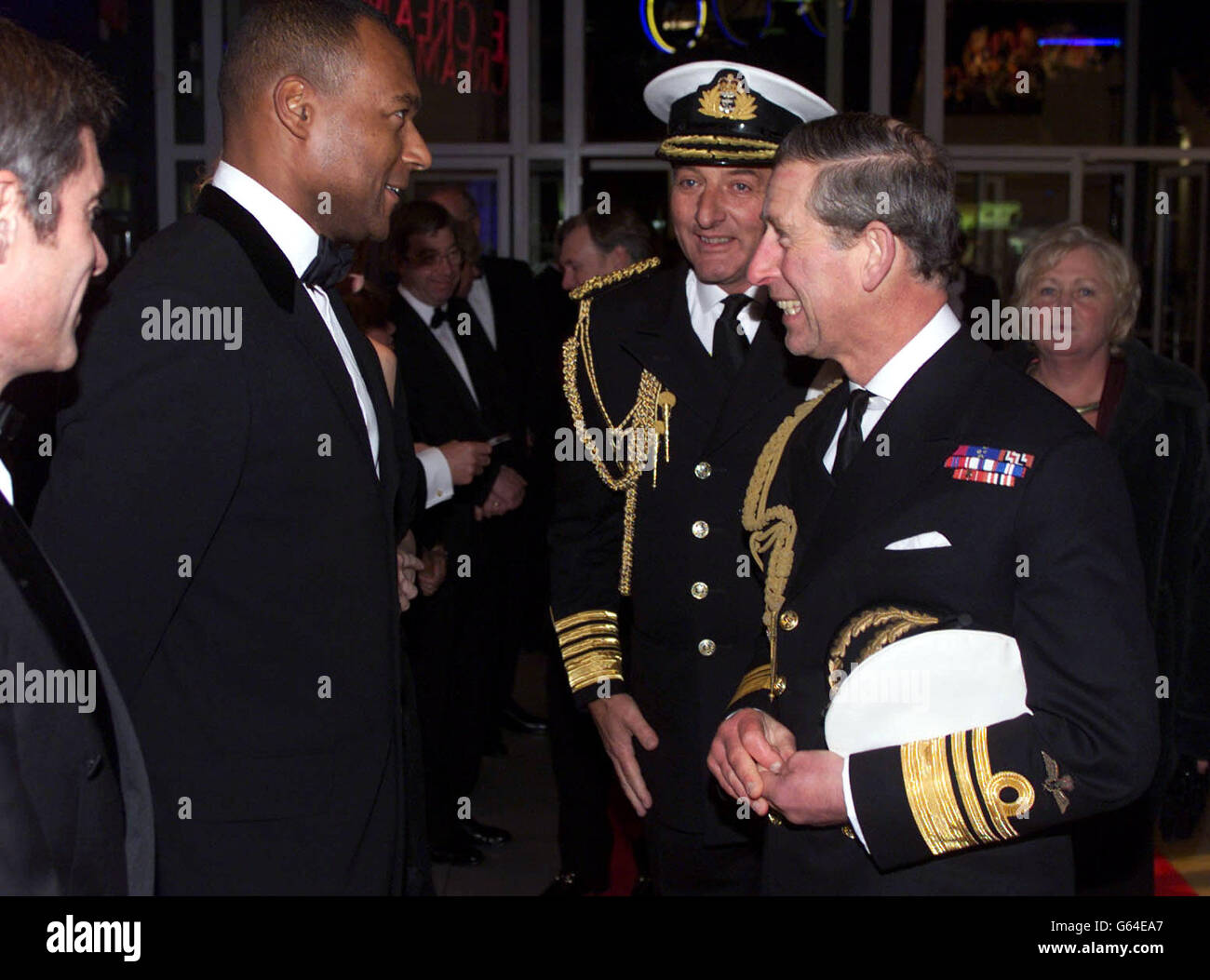 The Prince of Wales in his Vice Admiral's uniform meets actor Colin ...