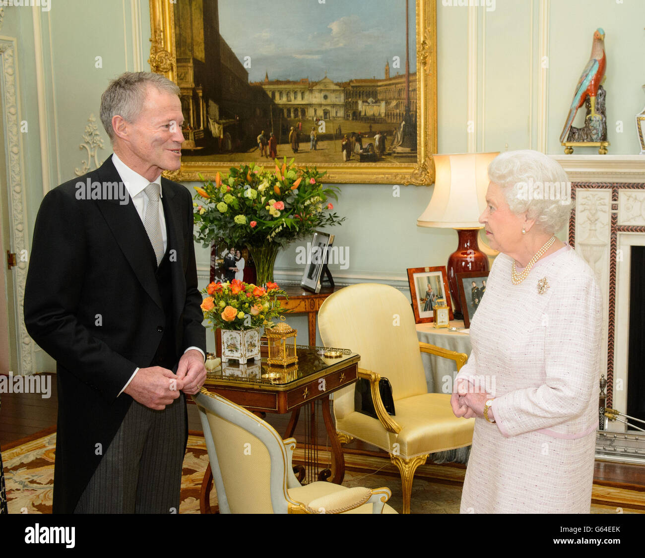 Queen Elizabeth II greets the High Commissioner for New Zealand in ...