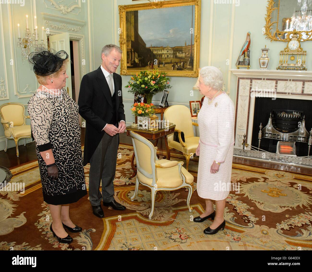 Queen Elizabeth II greets the High Commissioner for New Zealand in ...