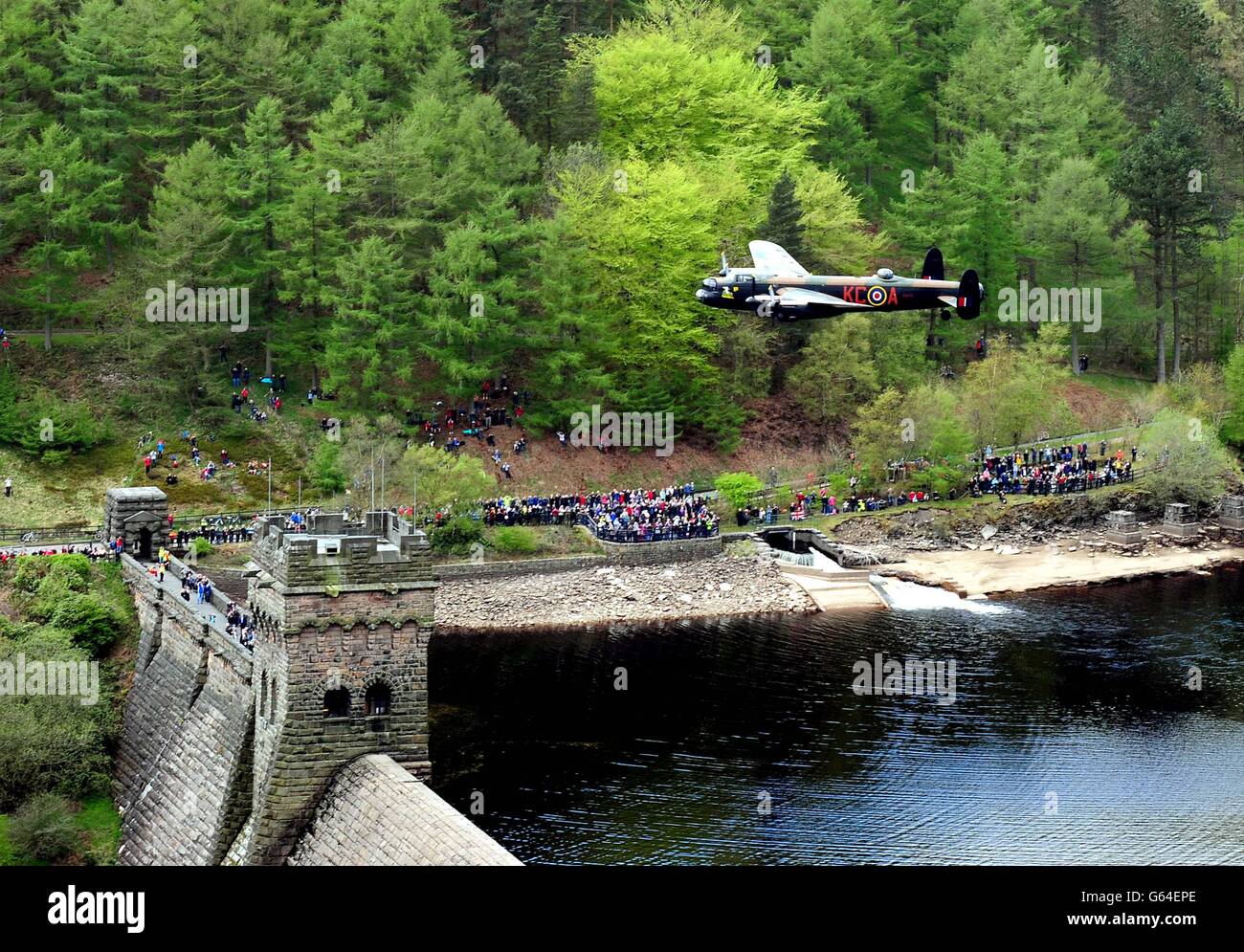A Lancaster bomber during the Battle of Britain Memorial Flight ...
