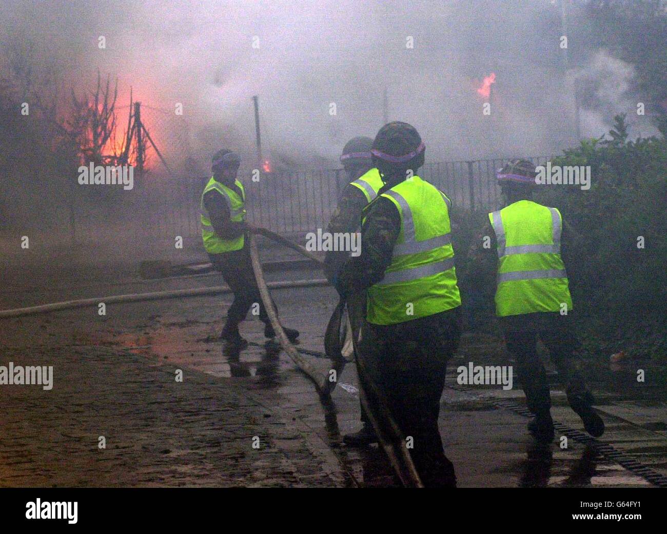 Firemen strike green goddess hi-res stock photography and images - Alamy