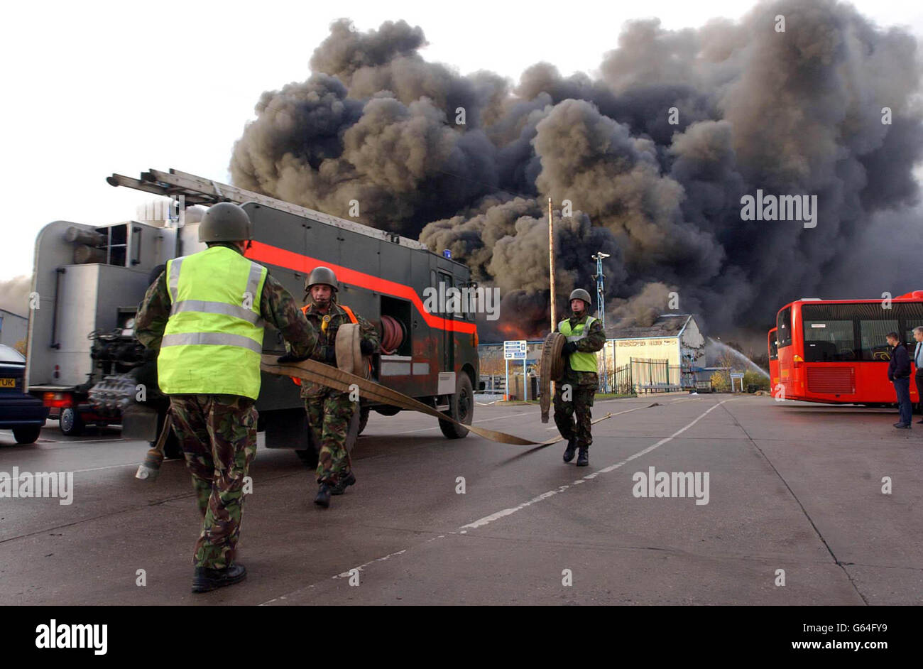 Firemen strike green goddess hi-res stock photography and images - Alamy