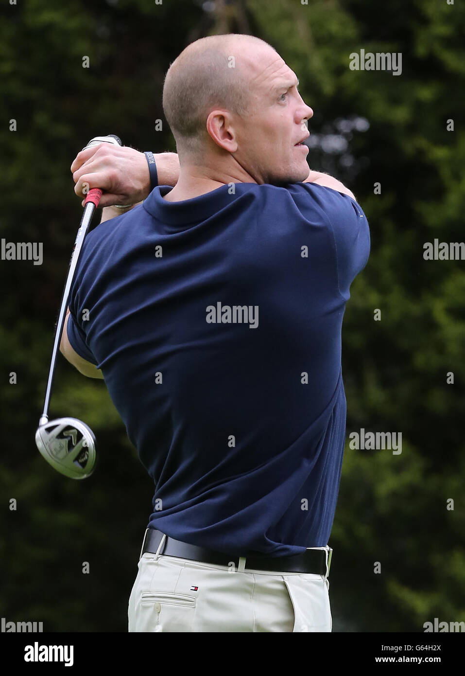 Mike Tindall drives during The Mike Tindall Celebrity Golf Classic in ...