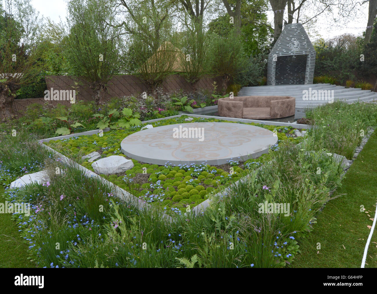 A general view of the B&Q Sentebale Forget-Me-Not Garden during the RHS ...