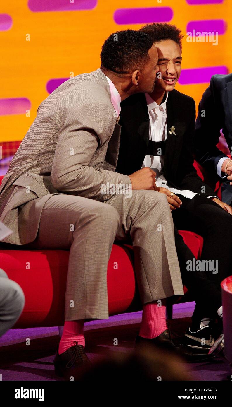 The Graham Norton Show - London. Will and Jaden Smith during the ...