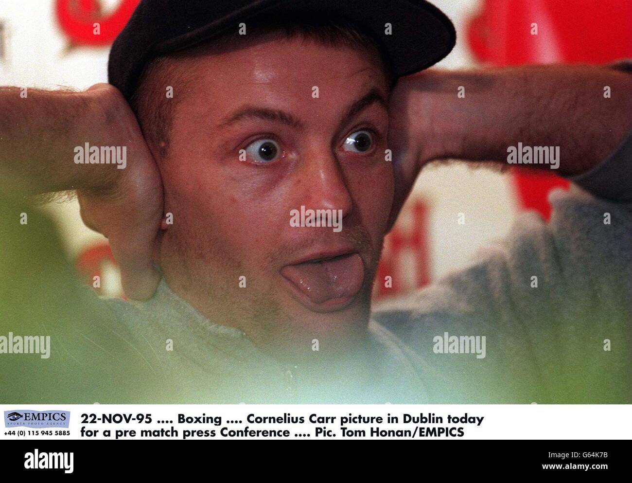 22-NOV-95, Boxing, Cornelius Carr picture in Dublin today for a pre ...