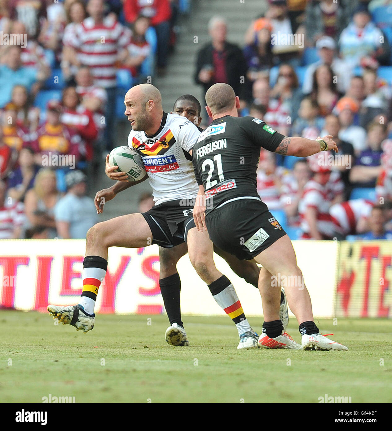 Bradford Bulls' Adrian Purtell in action against Huddersfield Giants ...