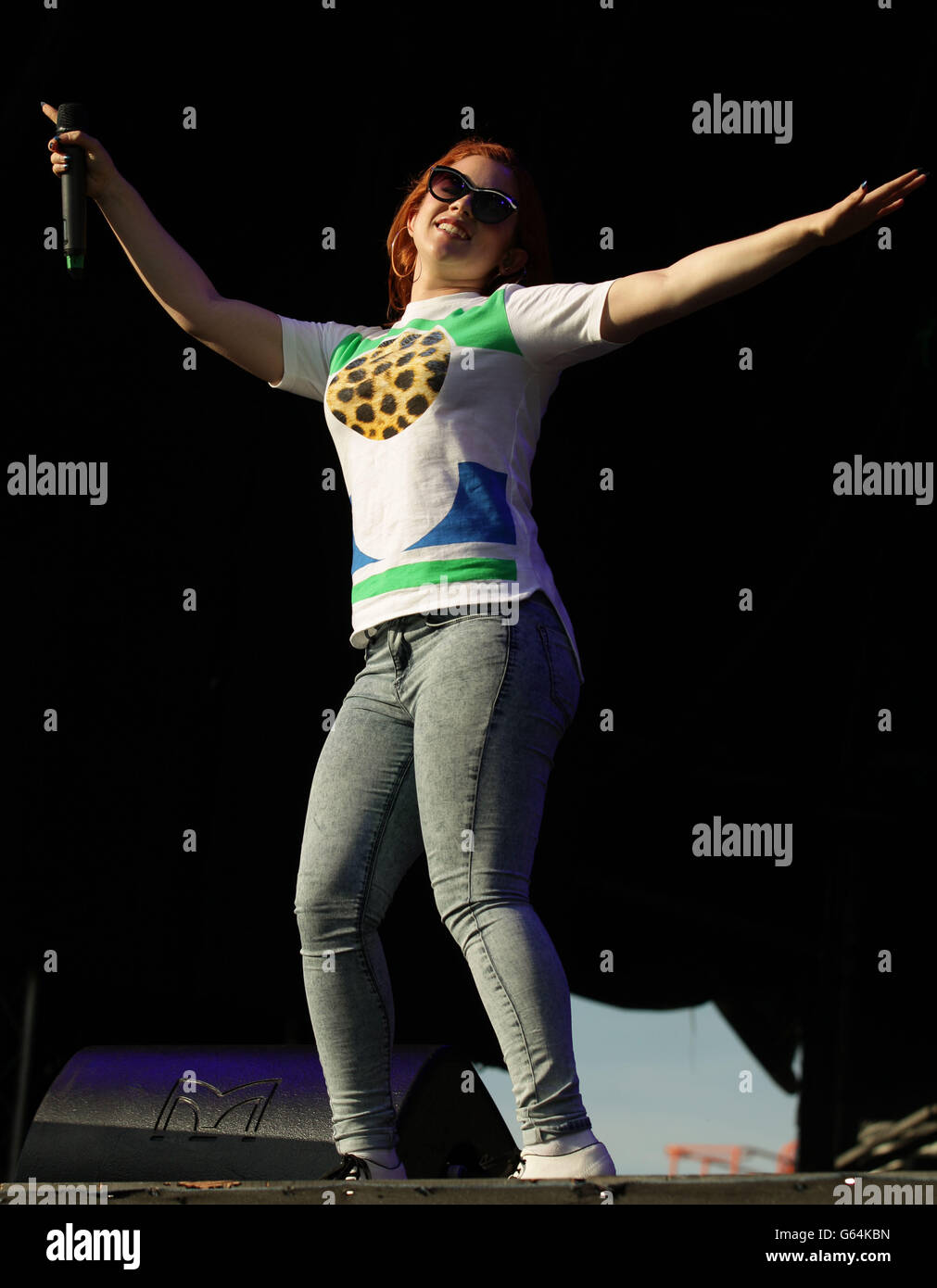 Katy b performing one in park festival in victoria park hi-res stock ...