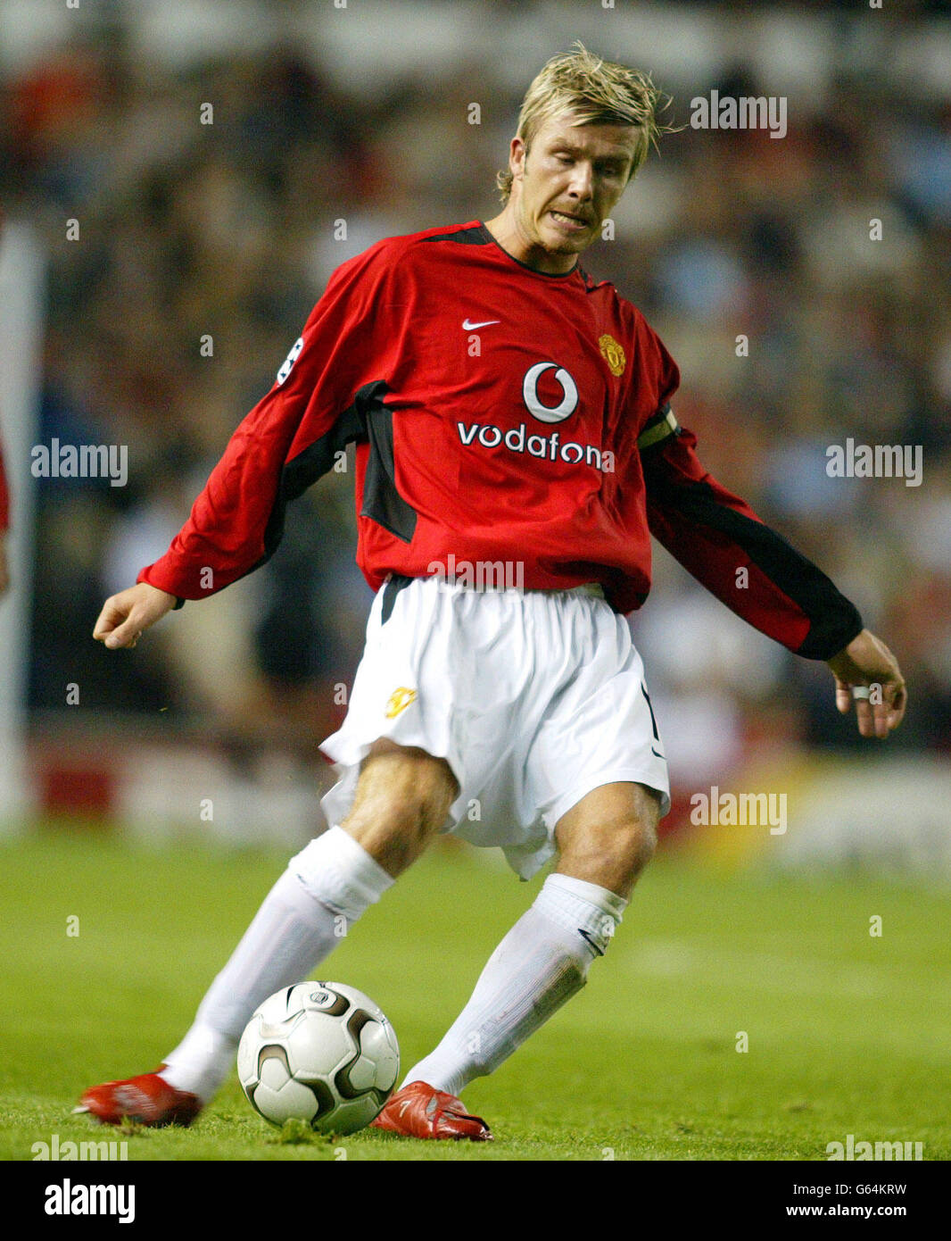 David Beckham - Manchester Utd. David Beckham in action for Manchester ...