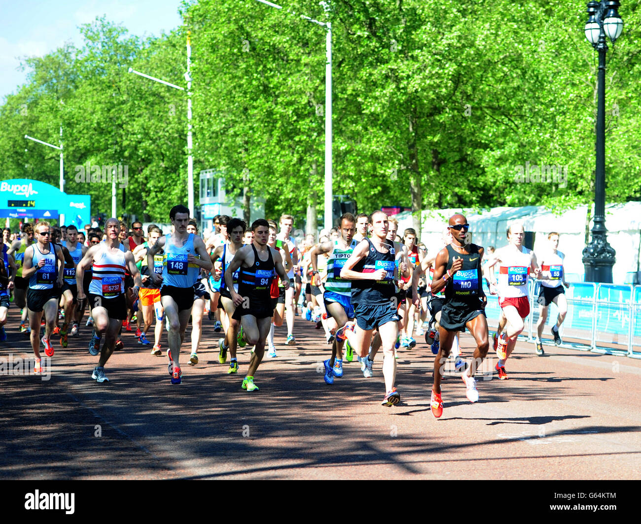 Mo farah in mall bupa london 10k run hi-res stock photography and ...