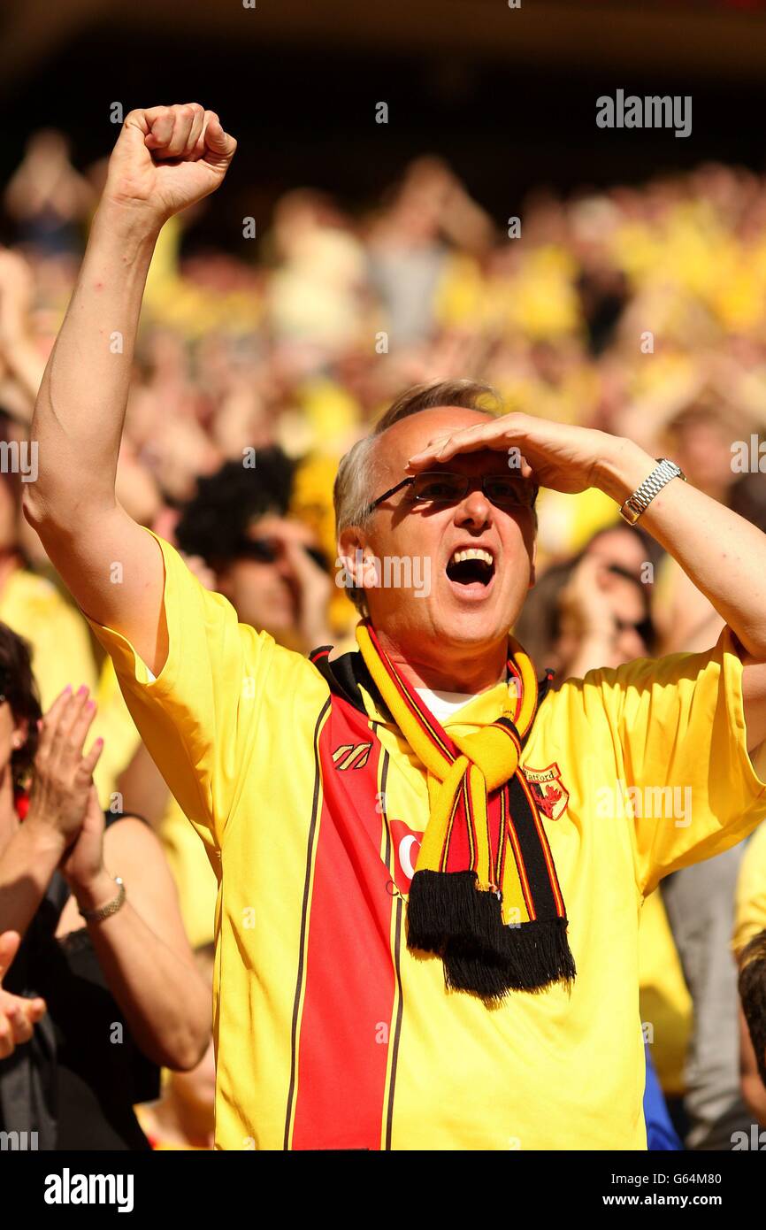 Watford fans show support in stands hi-res stock photography and images ...