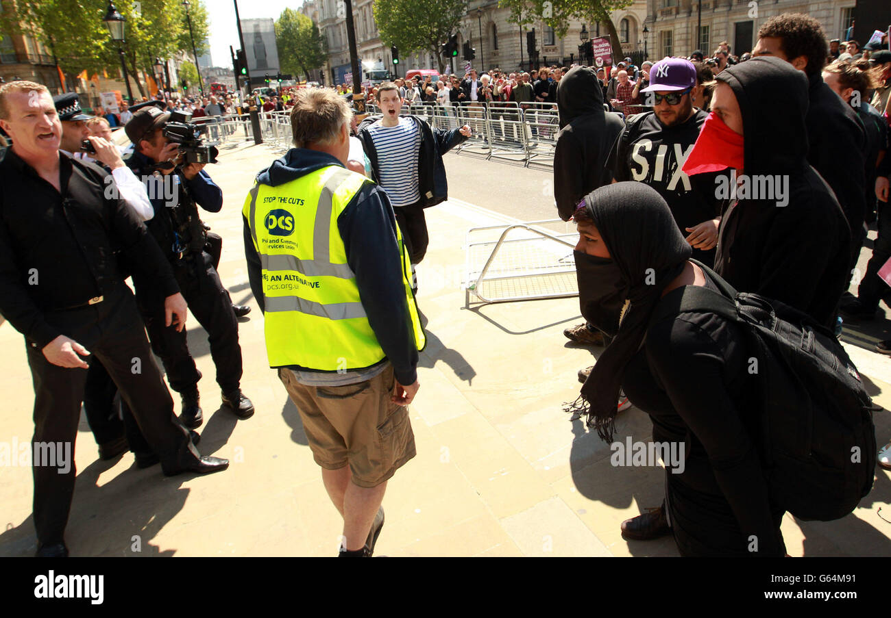 EDL march in London Stock Photo - Alamy