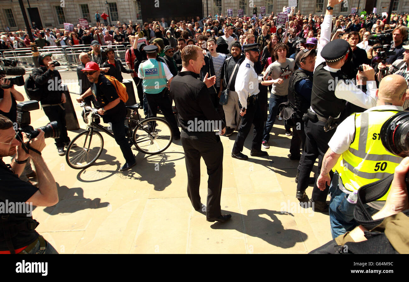 EDL march in London Stock Photo - Alamy
