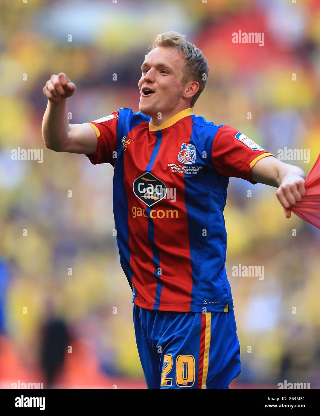 Crystal Palace's Jonathan Williams celebrates winning the npower ...