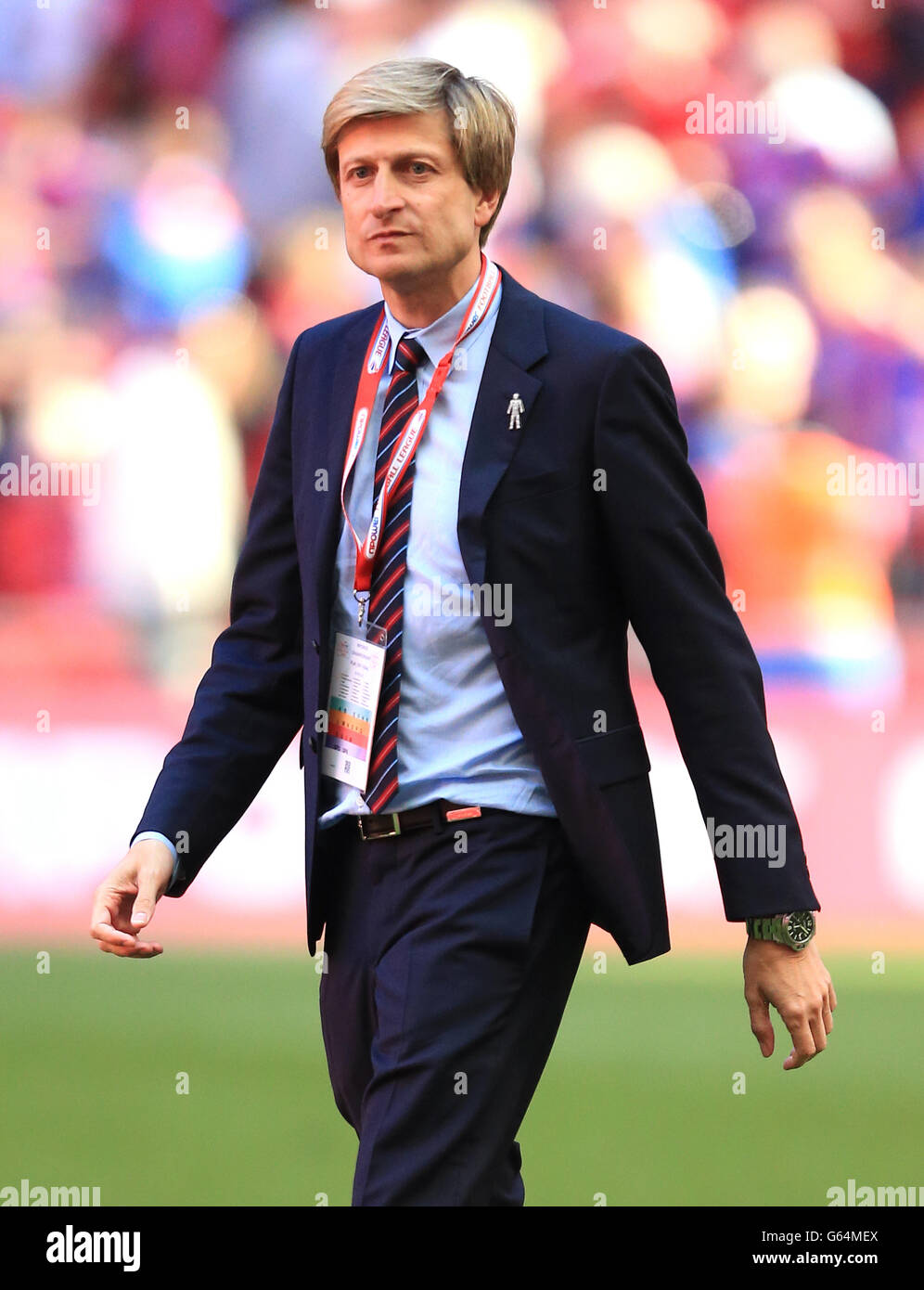 Crystal Palace chairman Steve Parish celebrates winning the npower ...