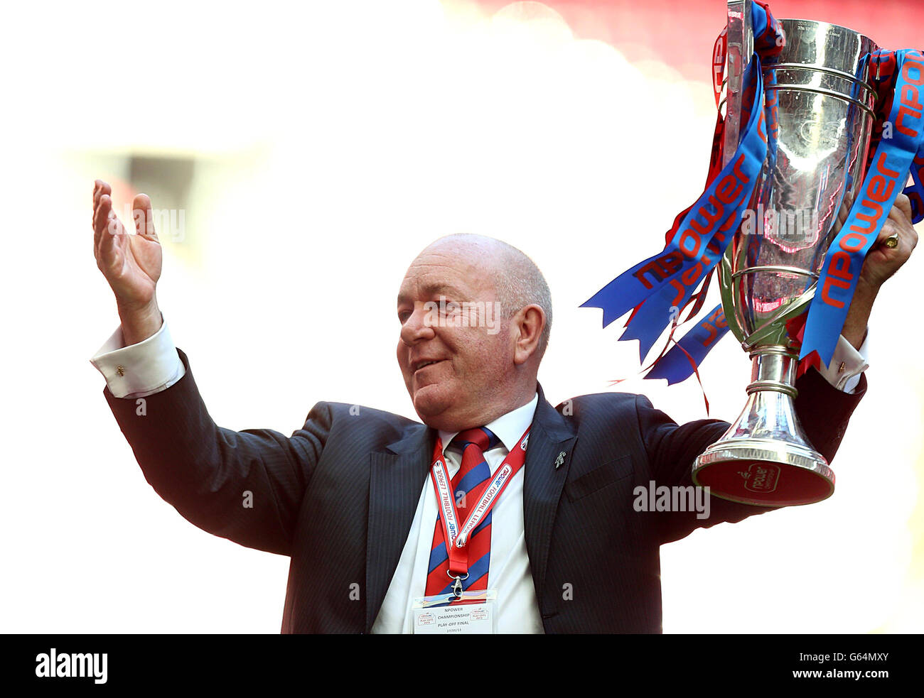 Crystal Palace co-owner and the co-chairman Martin Long holds the ...