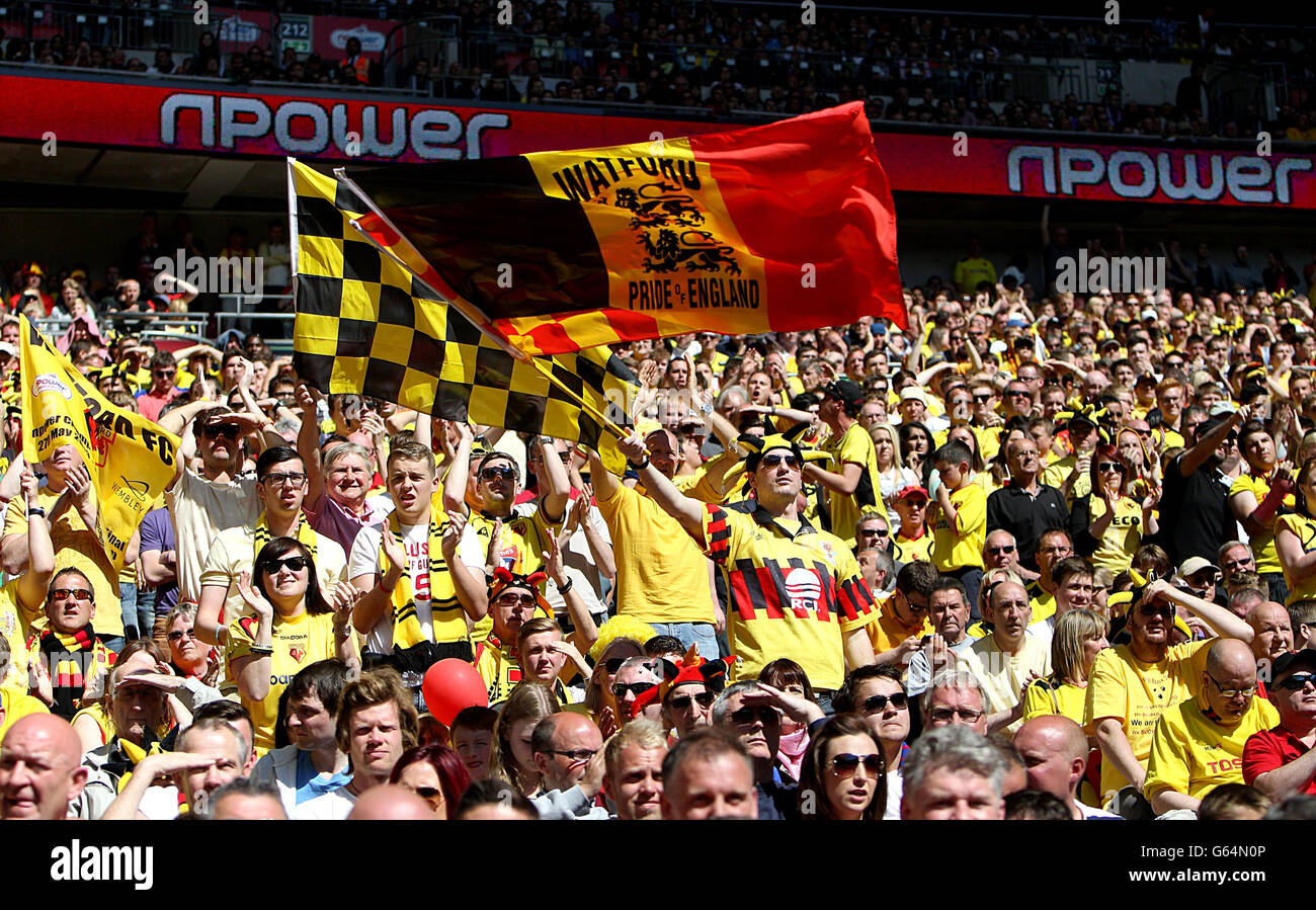 Crystal palace fans show support in stands hi-res stock photography and ...