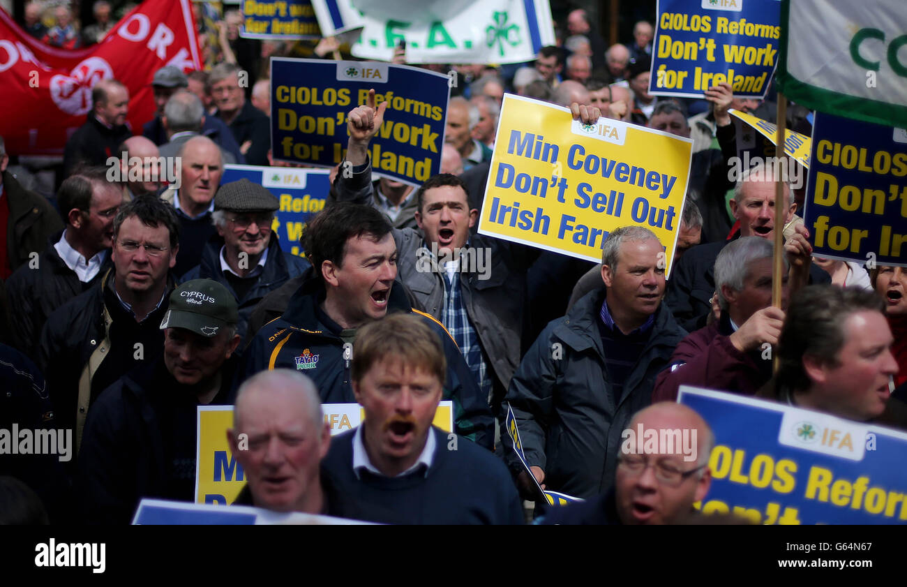 Irish farmer protest Stock Photo - Alamy
