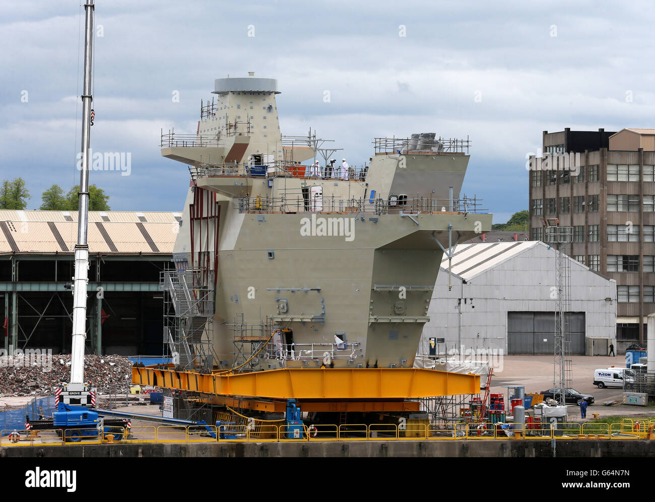 A general view during a look at work on the Aft Island, the final ...