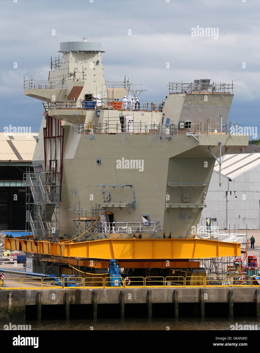 A general view during a look at work on the Aft Island, the final ...