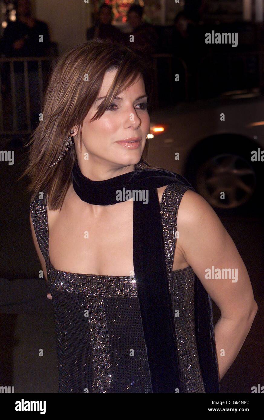 Actress sandra bullock arriving at the mann bruin theatre hi-res stock ...