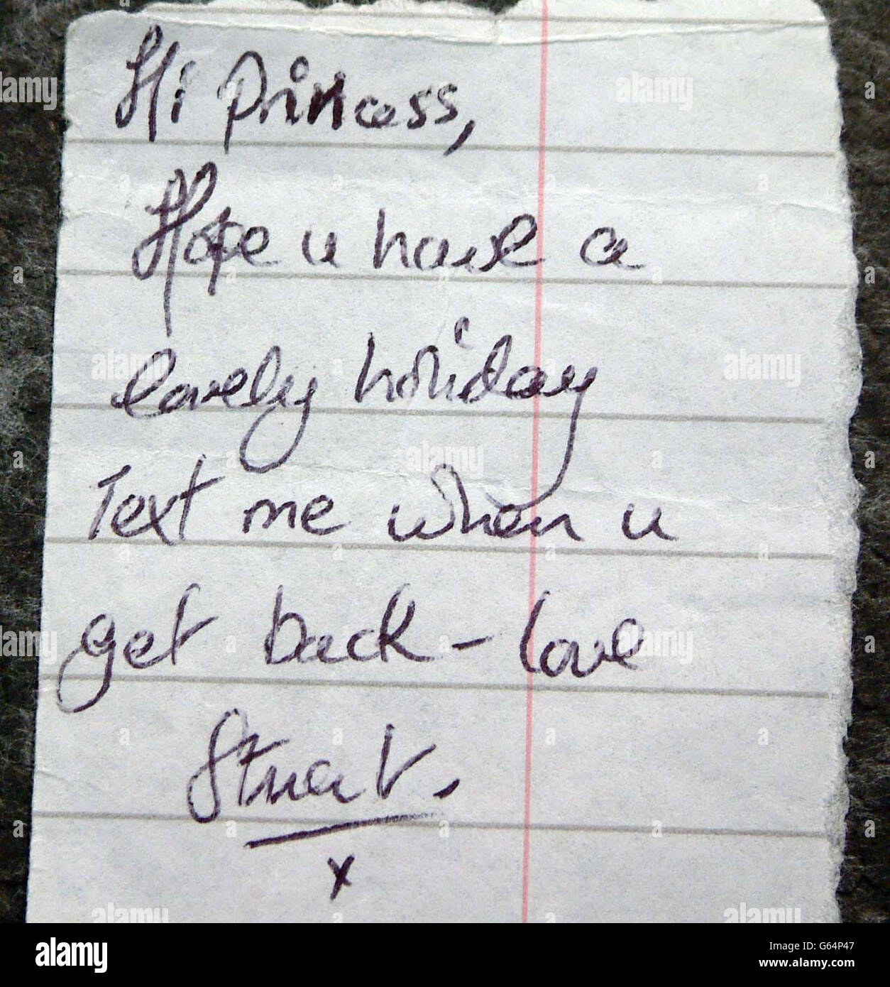 Courts murder note writing hi-res stock photography and images - Alamy