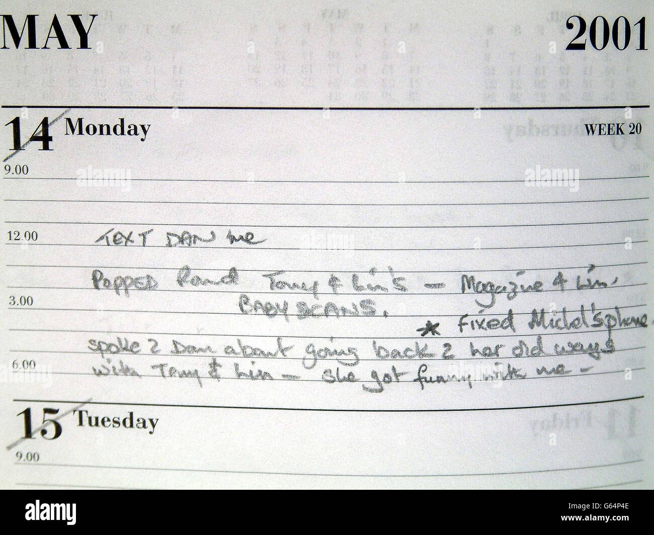 COURTS Danielle - DIARY Stock Photo - Alamy