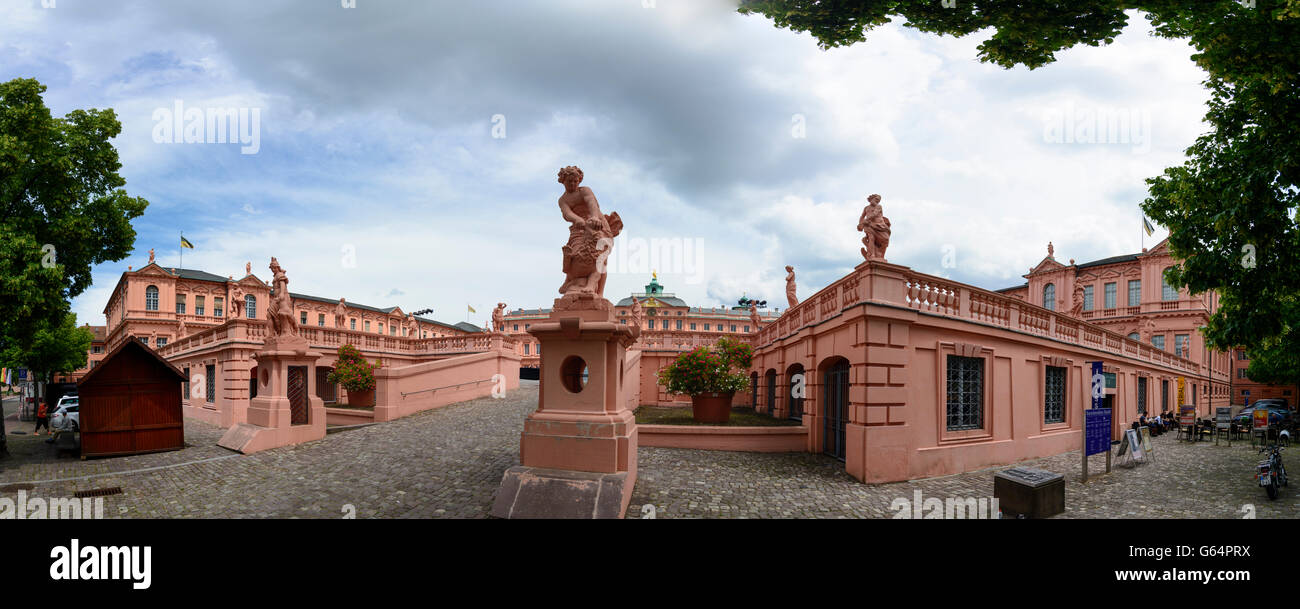 Rastatt Palace, Rastatt, Germany, Baden-Württemberg, Schwarzwald, Black ...