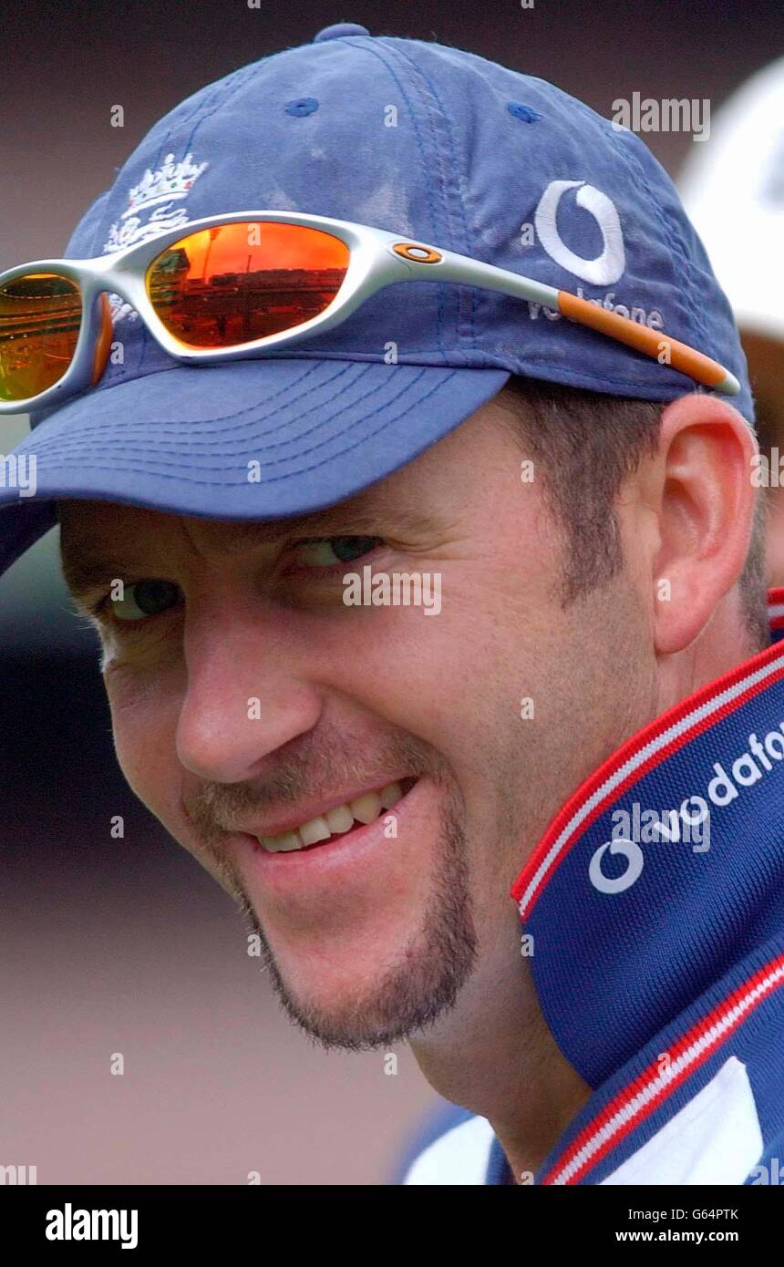 . NO COMMERCIAL USE : England cricketer Craig White at net practice at ...