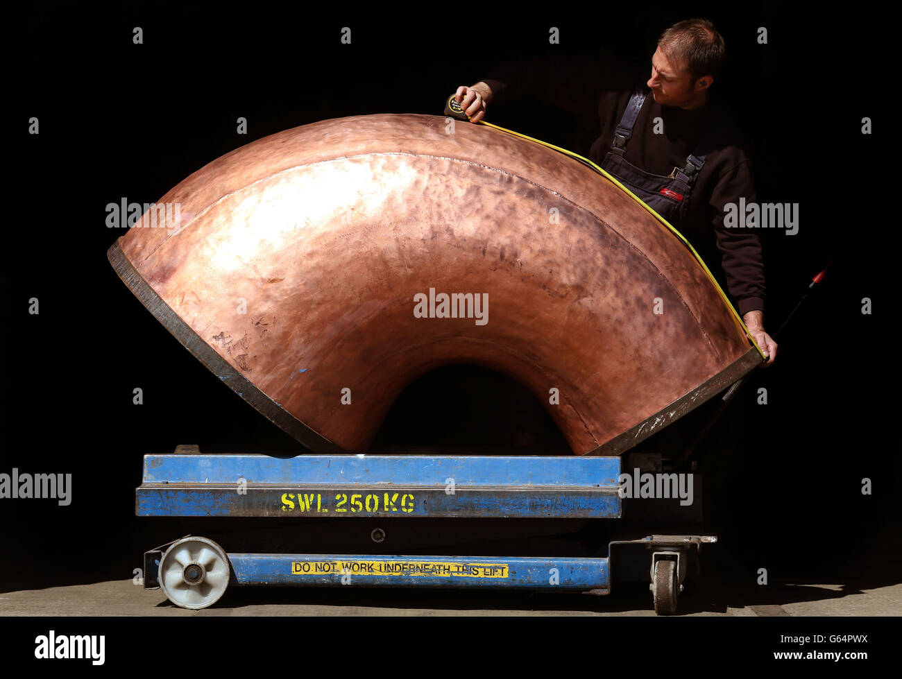 Coppersmith Richard Lovell from Diageo owned Abercrombie Coppersmiths ...