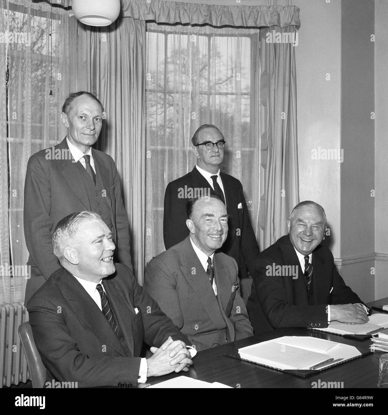 The five members of the Royal Commission on the Press at the first ...