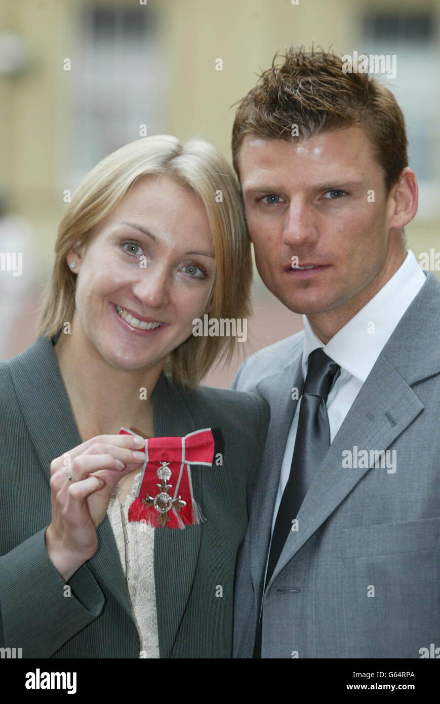 Olympic gold medallist Paula Radcliffe with husband Gary Lough outside ...