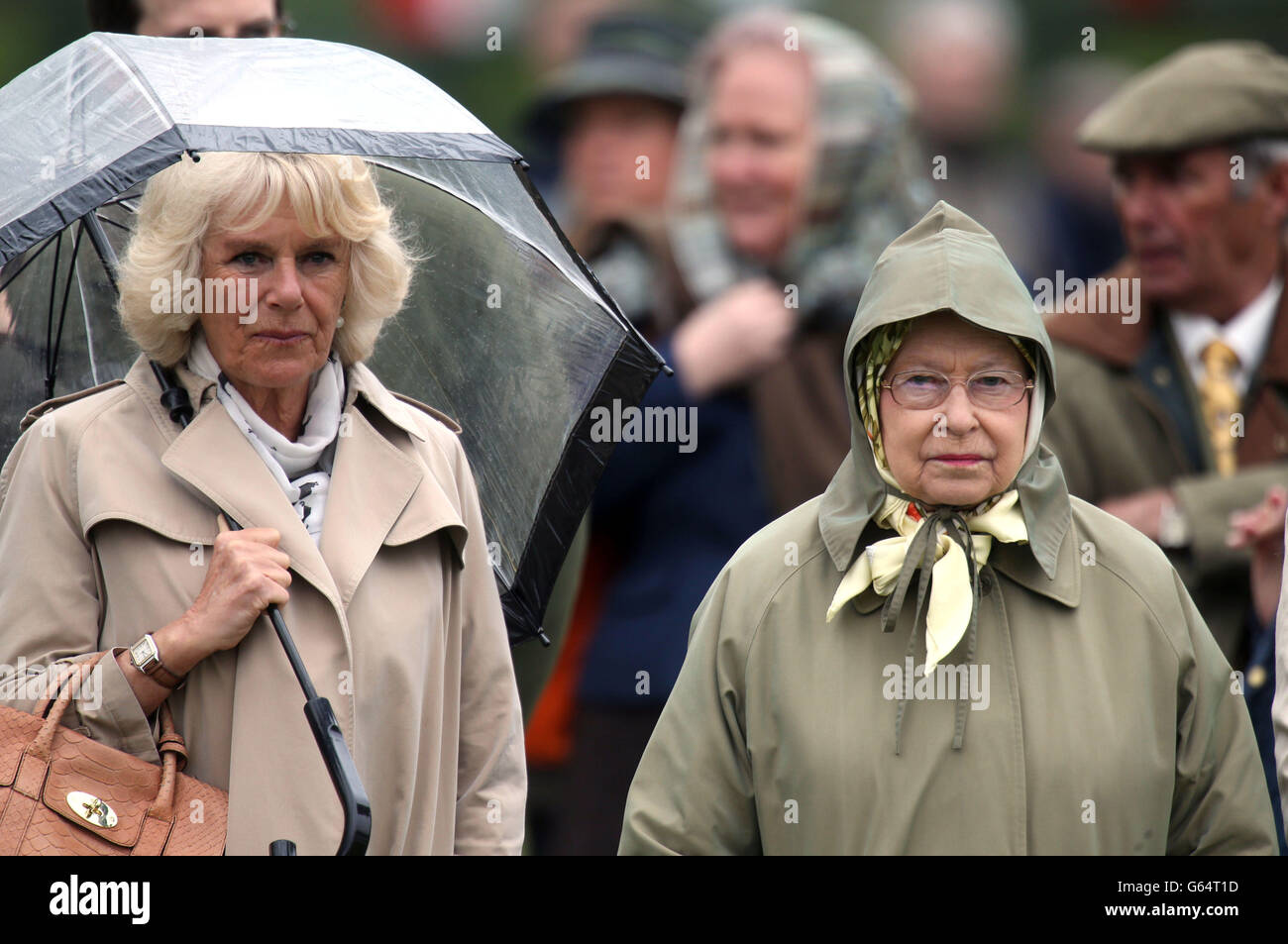 Duchess of Cornwall (left) with Queen Elizabeth II during the third day ...